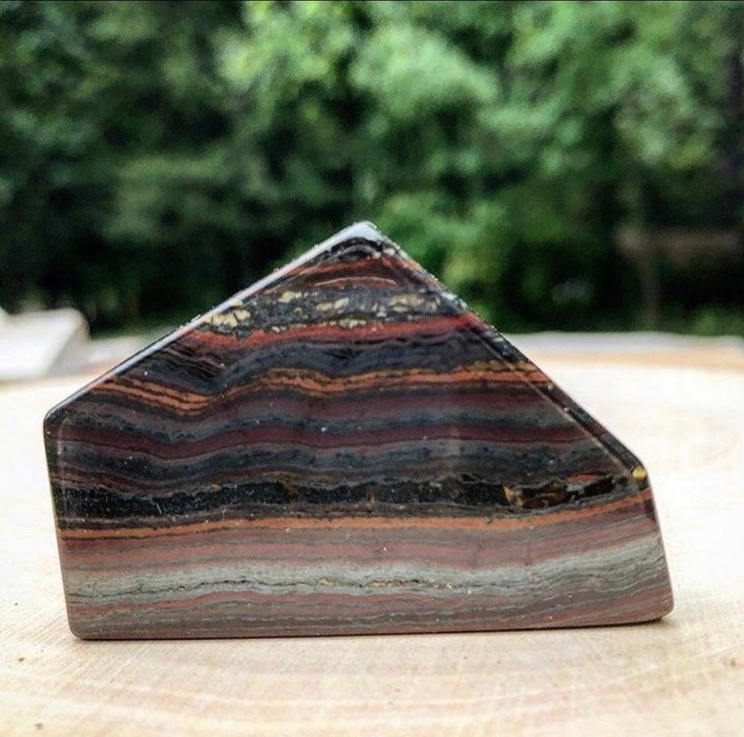 Tiger Iron Slab, RARE - Polished Free Standing Tiger Iron Slab, SHIPS ...