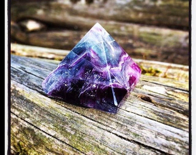 Rainbow Fluorite Crystal Pyramid Sacred Geometry zoned Rainbow Fluorite ...