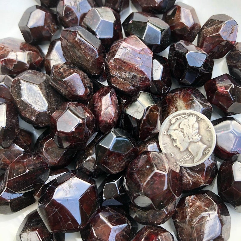 Faceted Garnet - Etsy