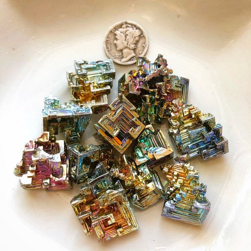 AAAA Rainbow Bismuth Cluster Bismuth Crystal Lab Grown - Etsy