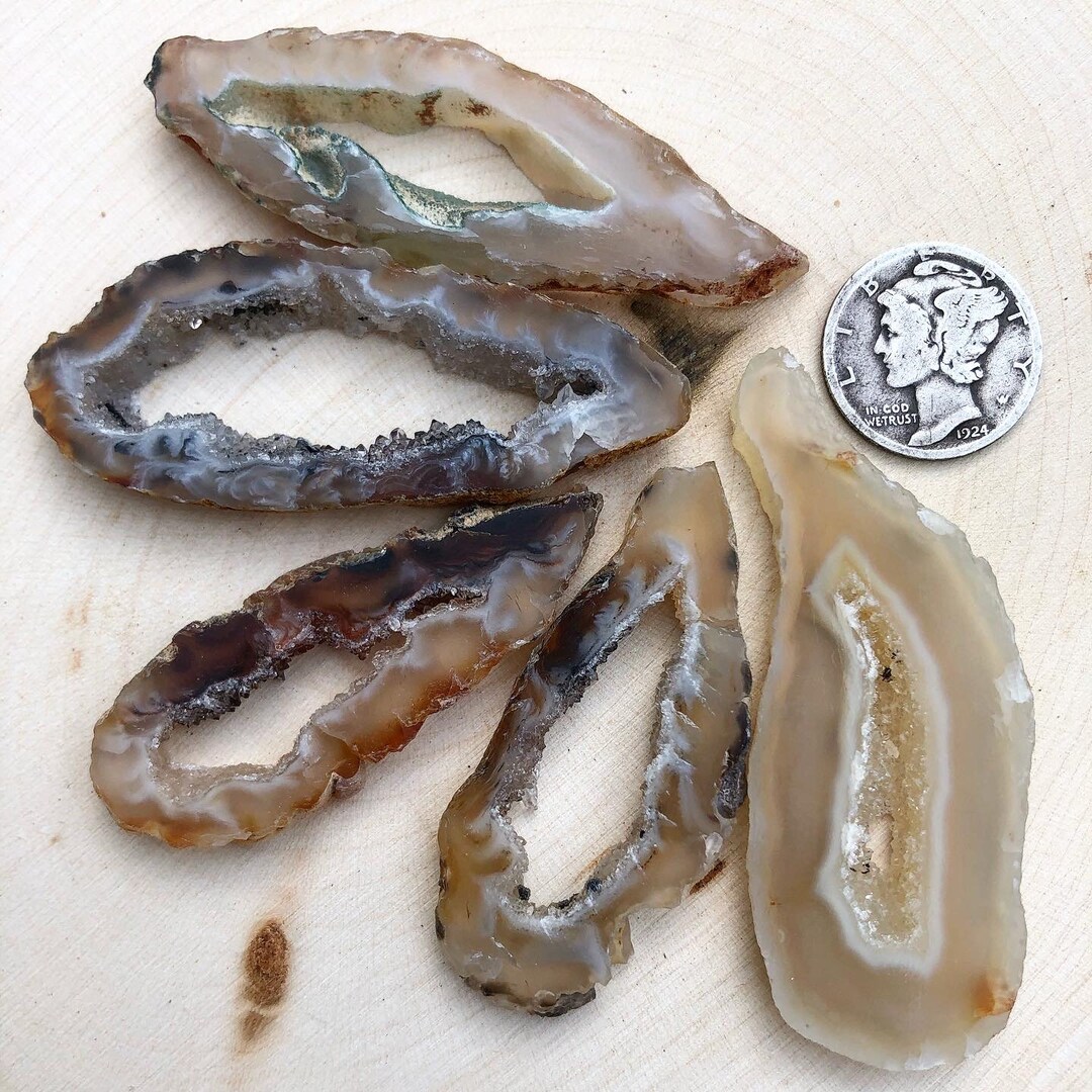 Oco Geode Slices - 5 Pieces - Crystal Geodes - Etsy