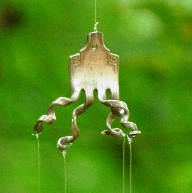 Fork Octopus & Spoon Fish Windchime, Musical Kinetic Metal Wind Chimes ...