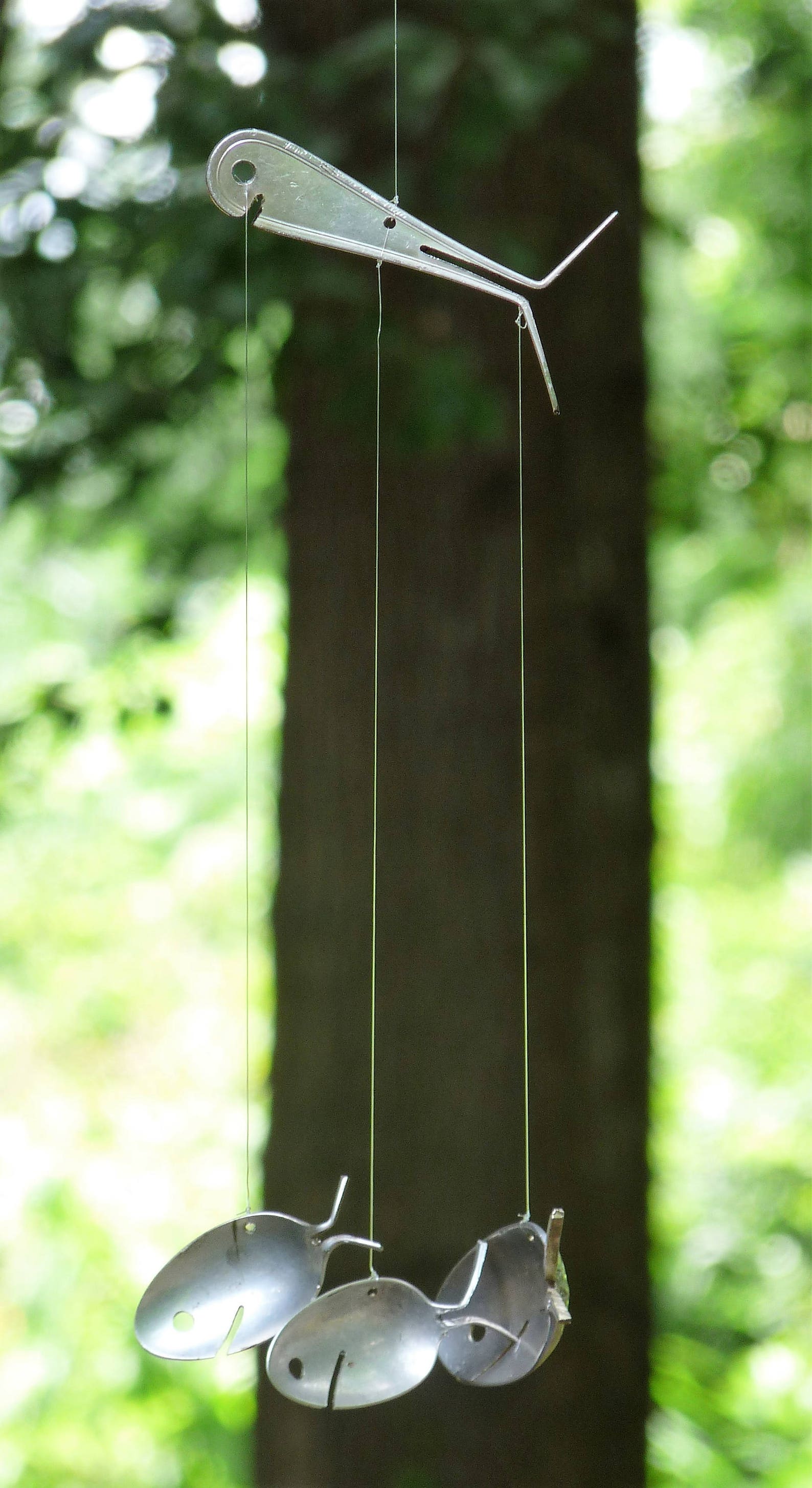 Spoon Fish Windchime-reclaimed Metal Art-spoon Tail Design-kitchenware ...