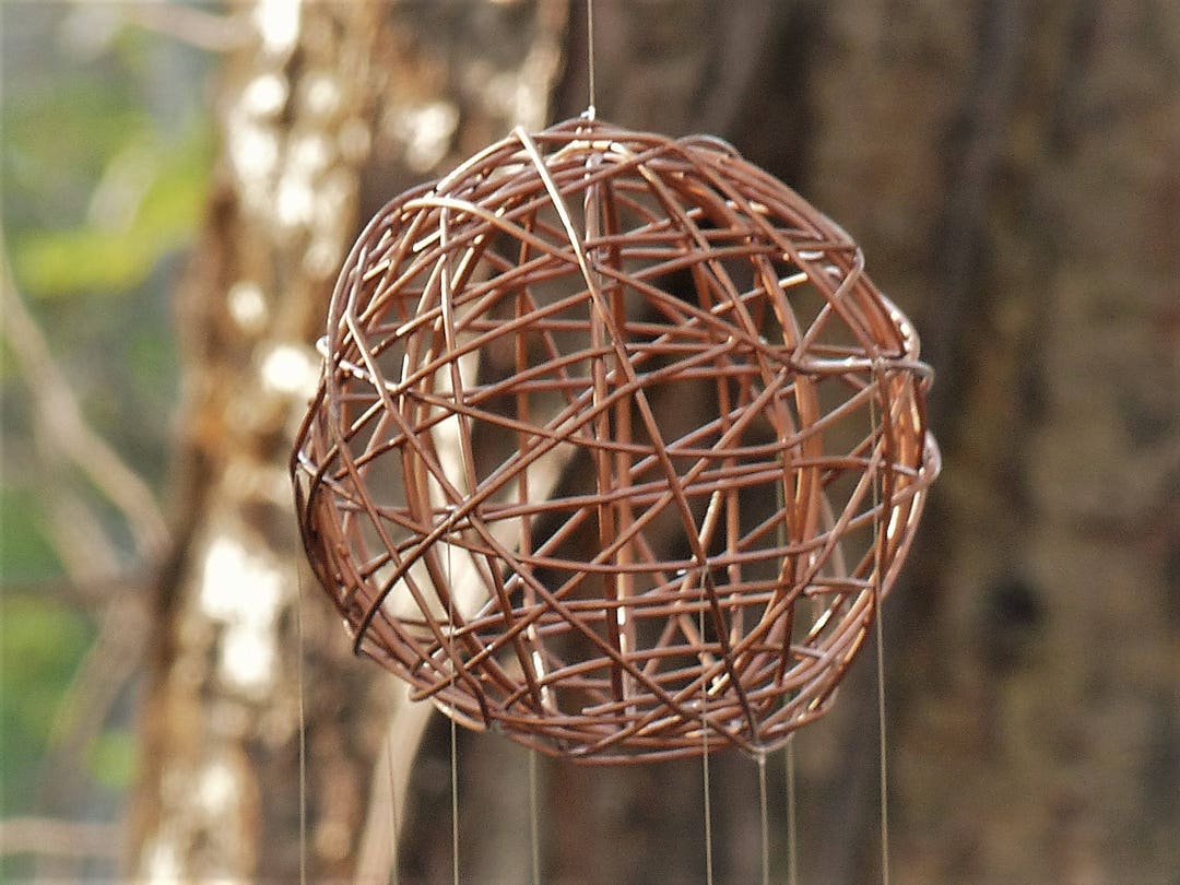 Bronze Spherical Splendid Metal Sphere & Spoon Fish Windchime-nautical ...