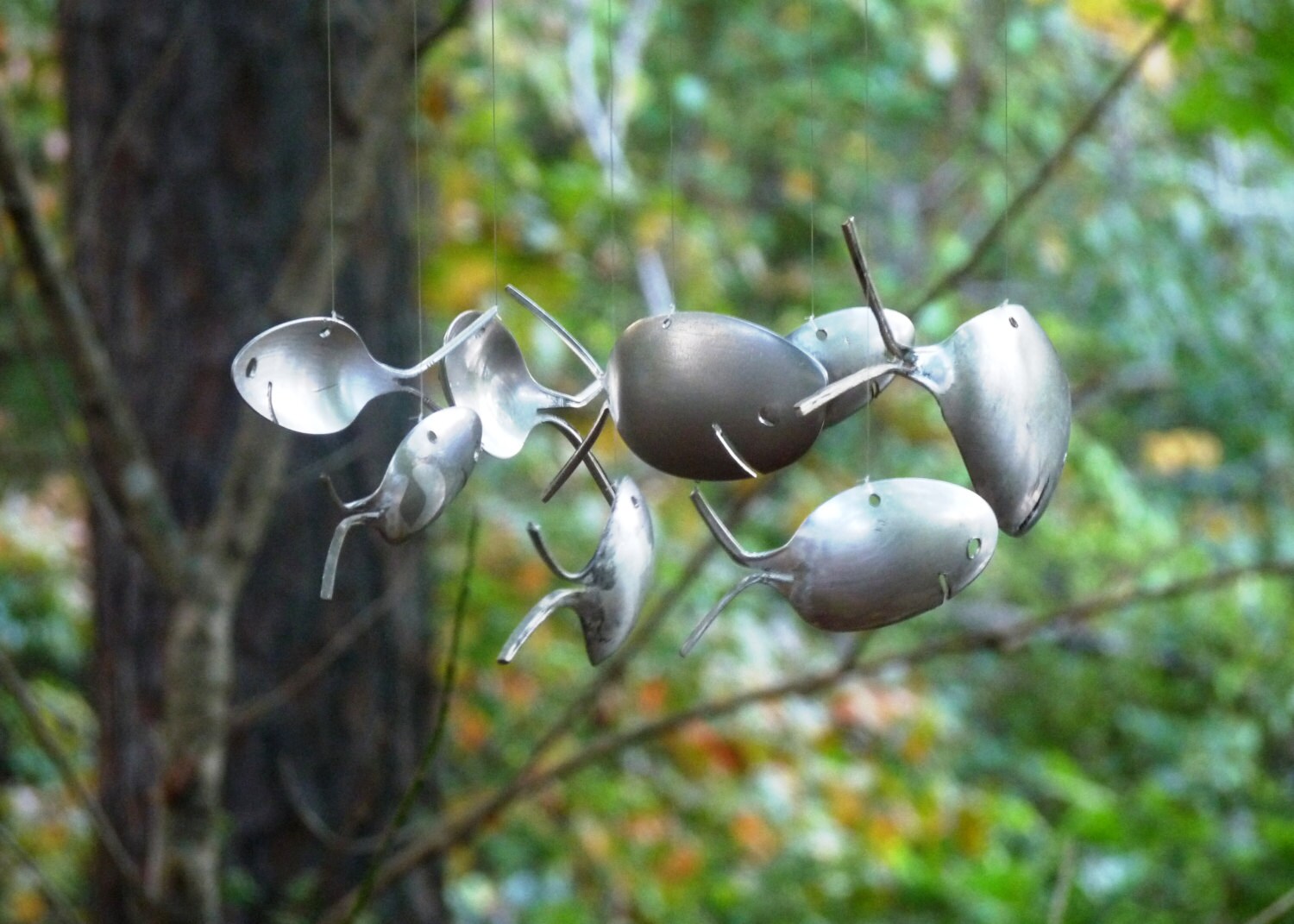 Distressed Deep Sea Diver's Helmet & Spoon Fish Windchime-vintage Aged ...