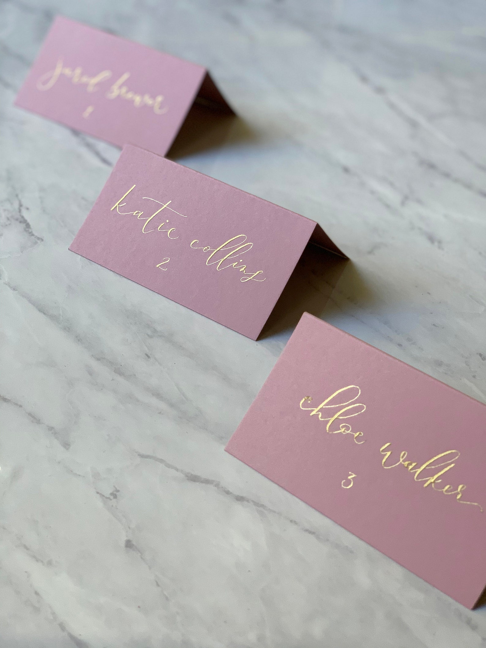 Handwritten Calligraphy Name Cards For Wedding Calligraphy | Etsy