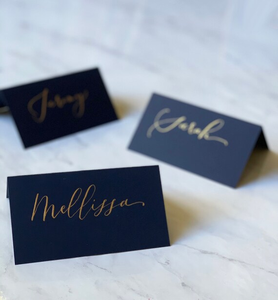 Handwritten Calligraphy Name Cards For Wedding Calligraphy | Etsy