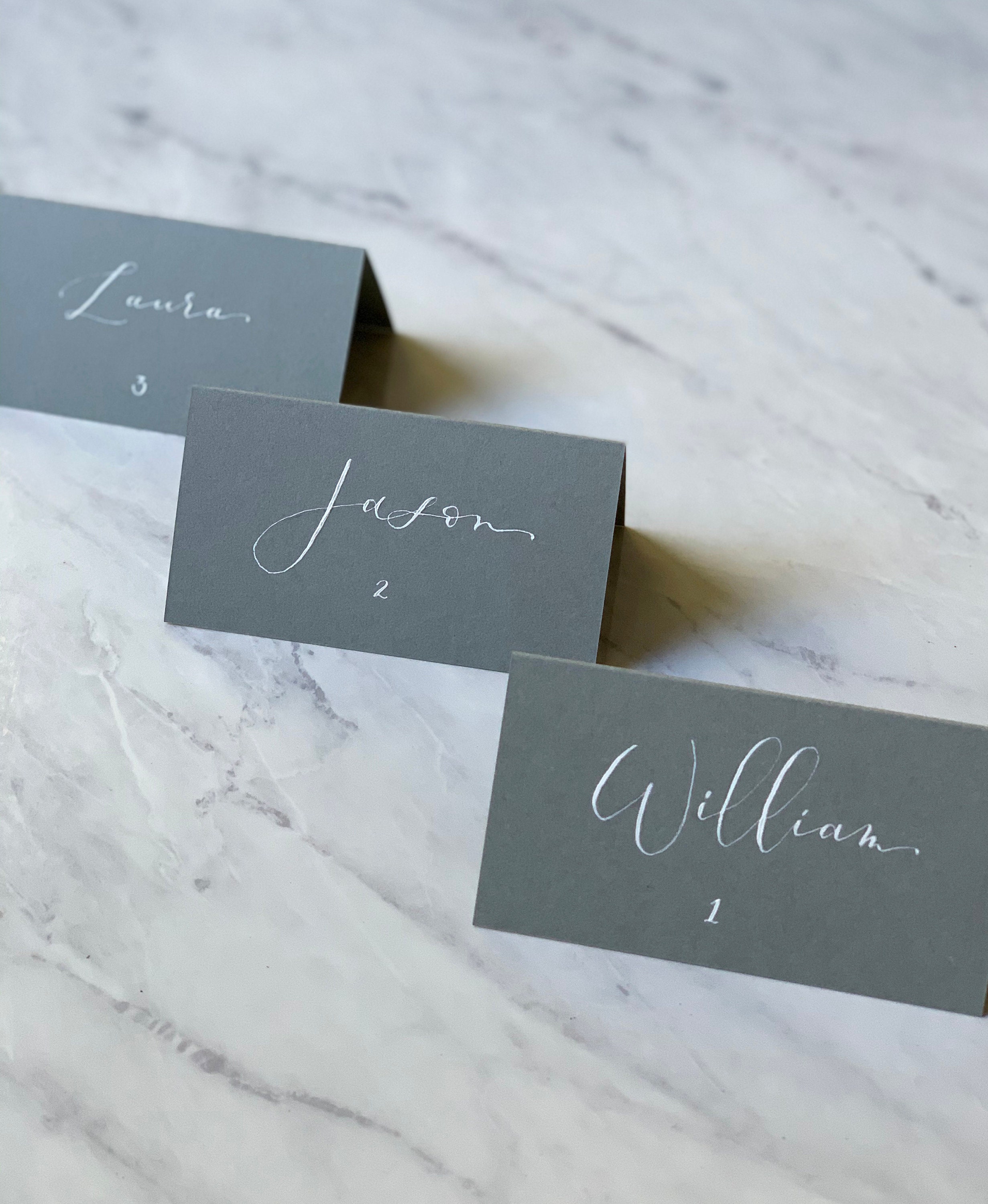 Handwritten Calligraphy Name Cards For Wedding Calligraphy | Etsy