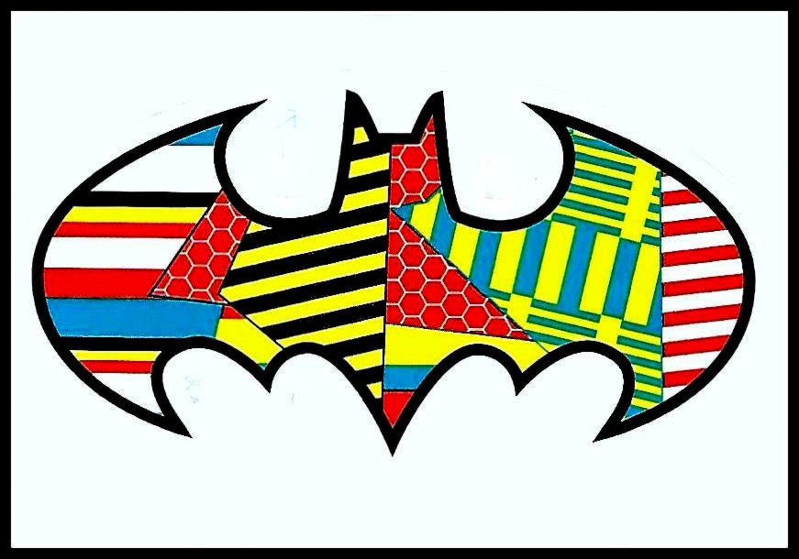 Batman Logo Sticker Batman Sticker Dc Comics Logo Etsy