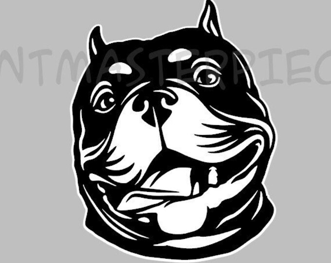 American Bully / Bull Dog / Dog / Vinyl Decal - Etsy