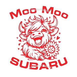 Suba-moo / Moo Moo Subaru Vinyl Decal - Etsy