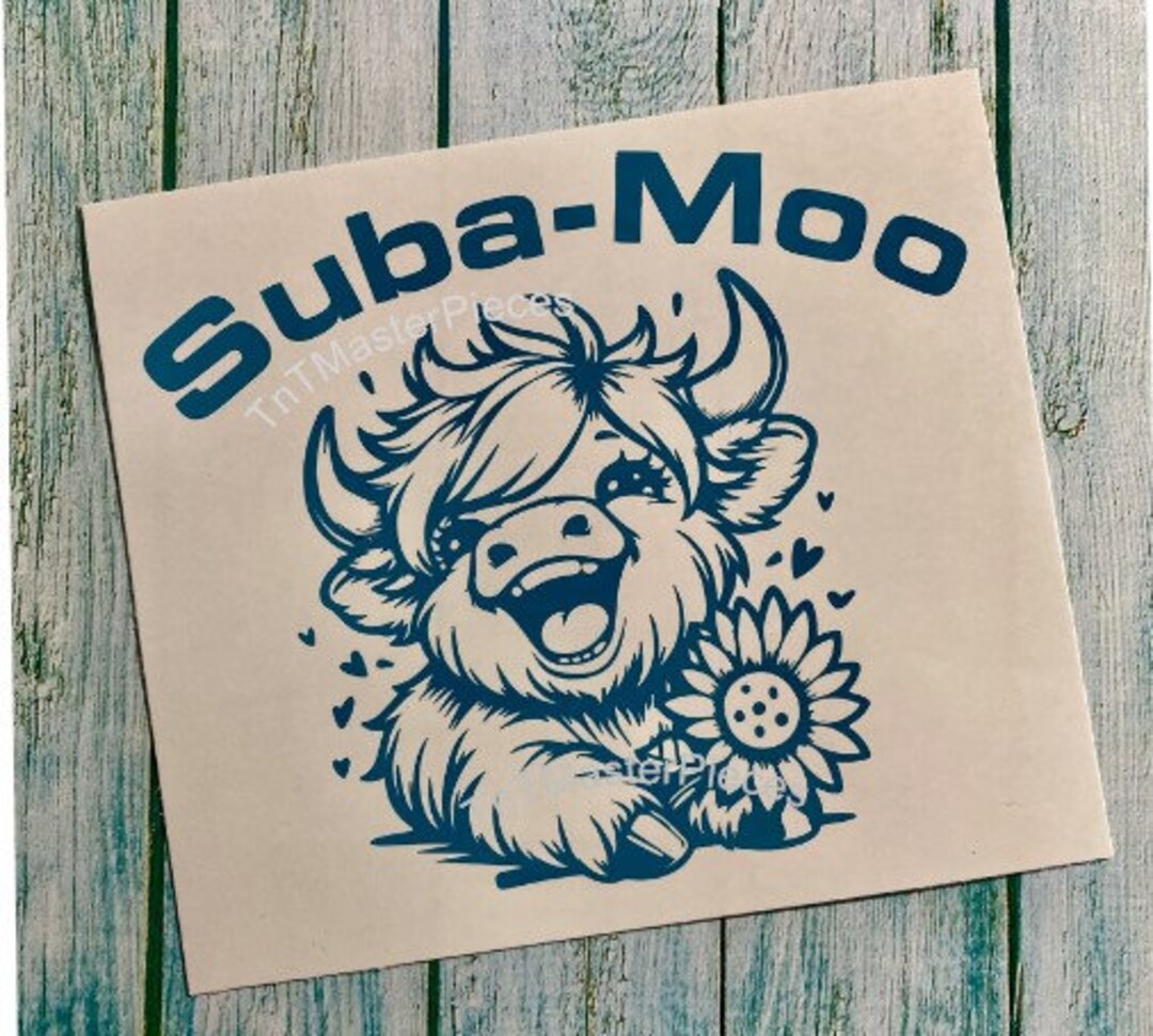 Moo Moo Cow Vinyl Decal - Etsy