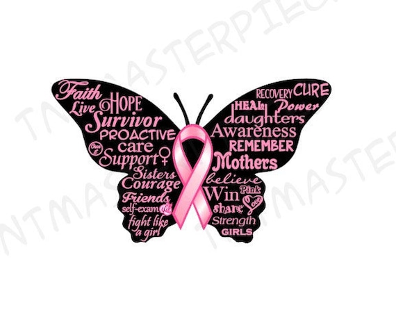 Pink Ribbon Butterfly Images