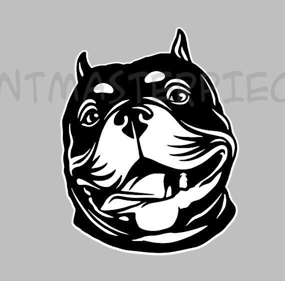 American Bully / Bull Dog / Dog / Vinyl Decal | Etsy