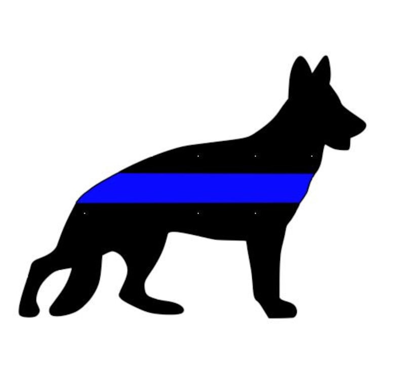 Thin Blue Line Police Dog German Shepherd Labrador Police | Etsy
