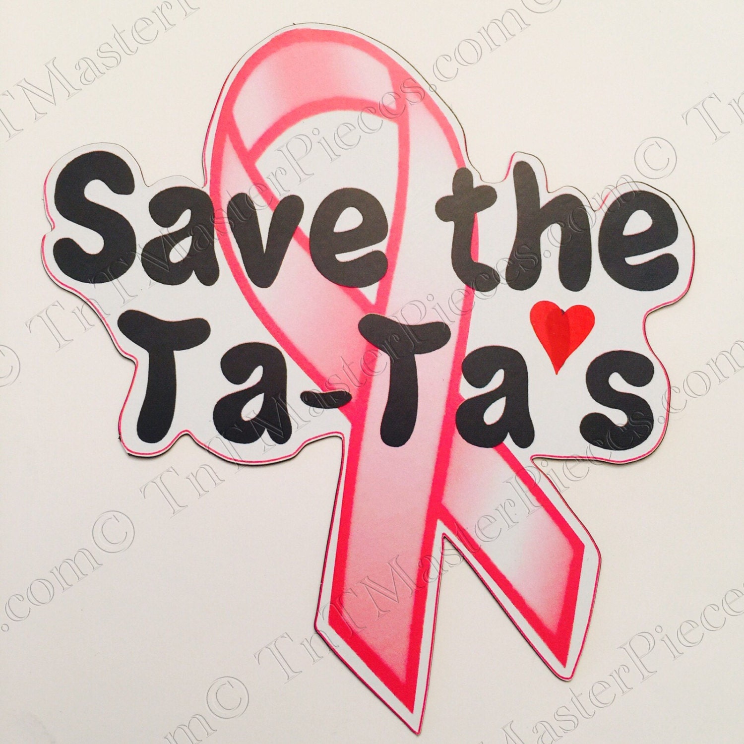 Save the ta-ta's / Breast Cancer Awareness Pink Ribbon | Etsy
