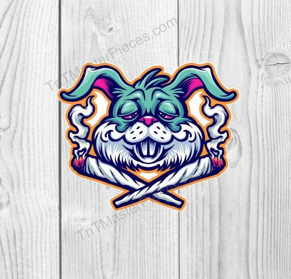 Marijuana Blunt Rabbit / 420/ Vinyl Decal / Sticker - Etsy