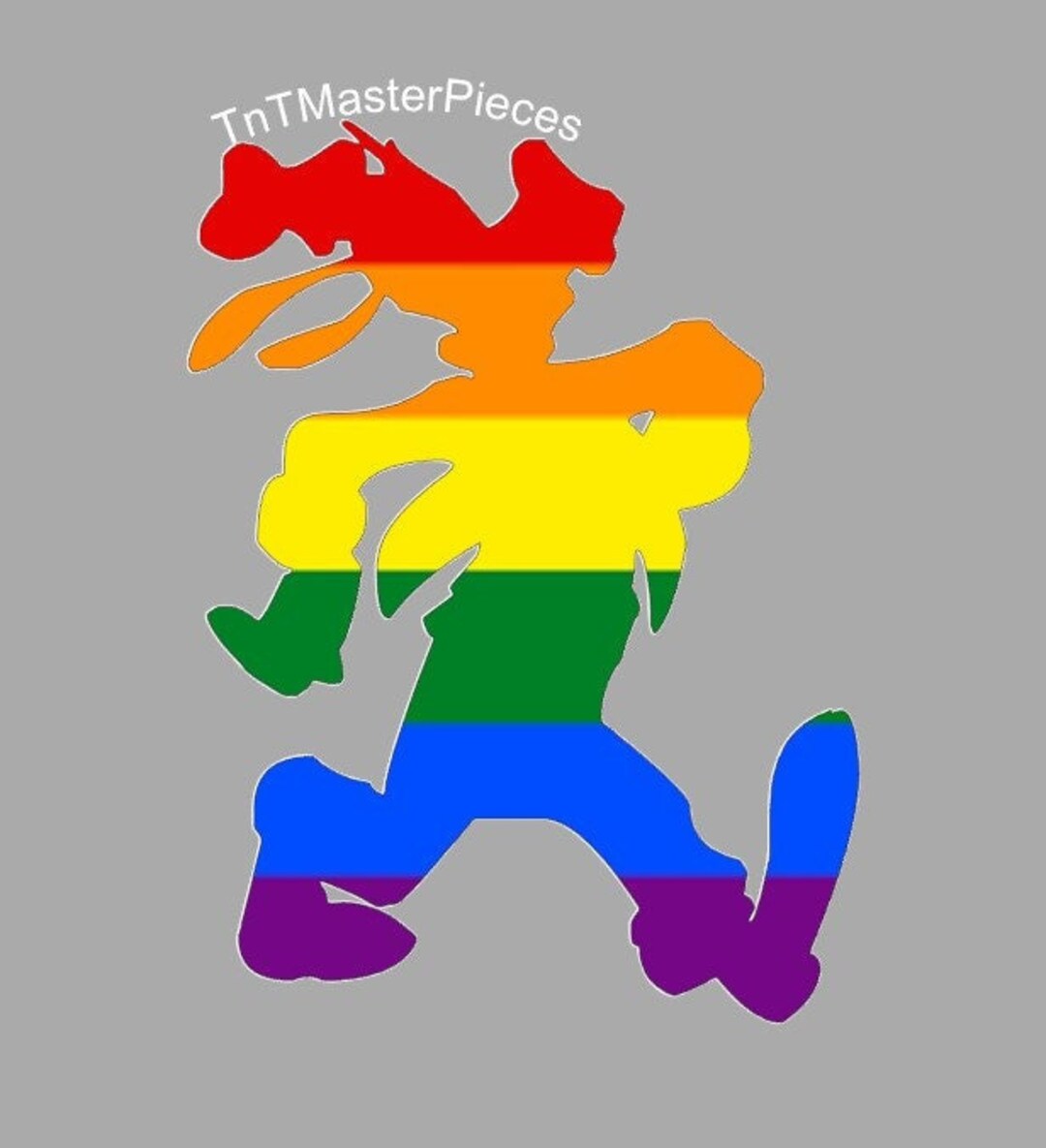 Rainbow Goofy (pride) Vinyl Decal/window Decal - Etsy