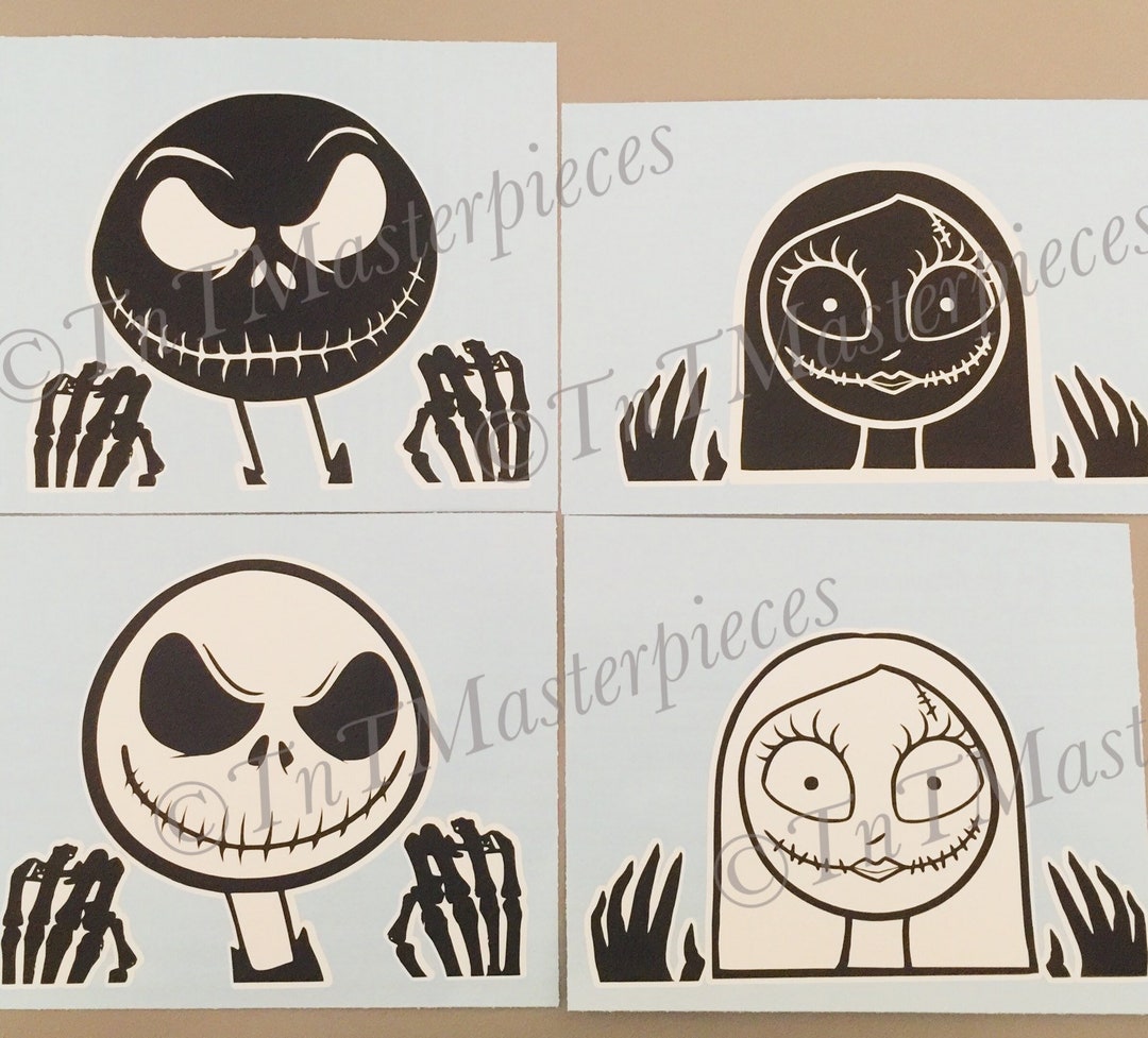 Jack Skellington - Sally Layered Vinyl Decal/bumper Sticker/window ...