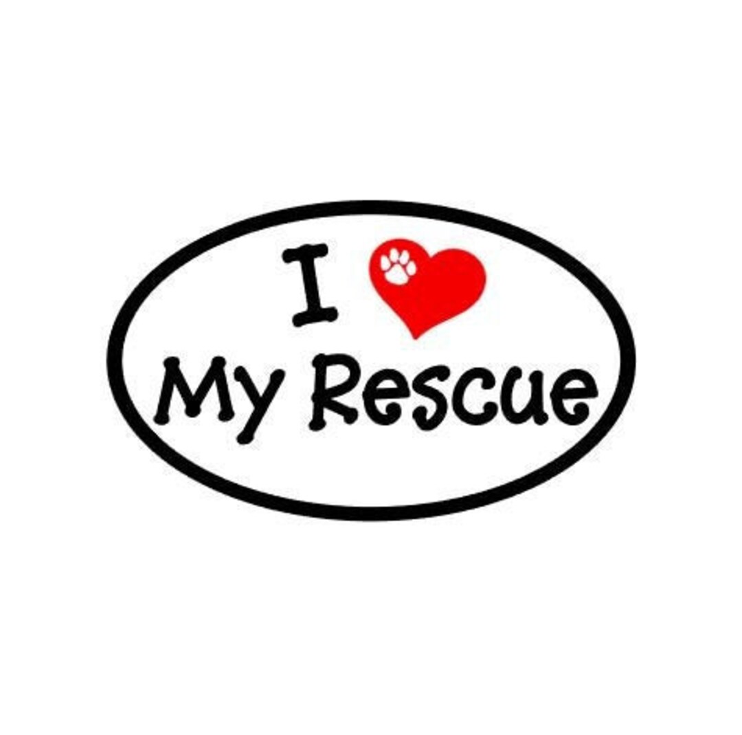 I Love My Rescue / We Love Our Rescues / Dog/cat Decal / Car Magnet - Etsy