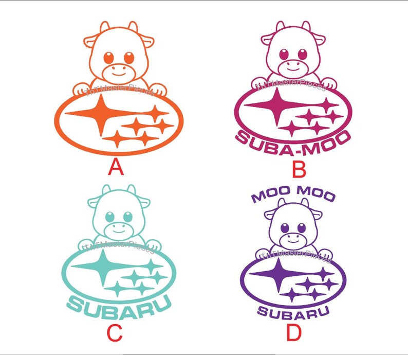 MOO MOO Cow Vinyl Decal - Etsy