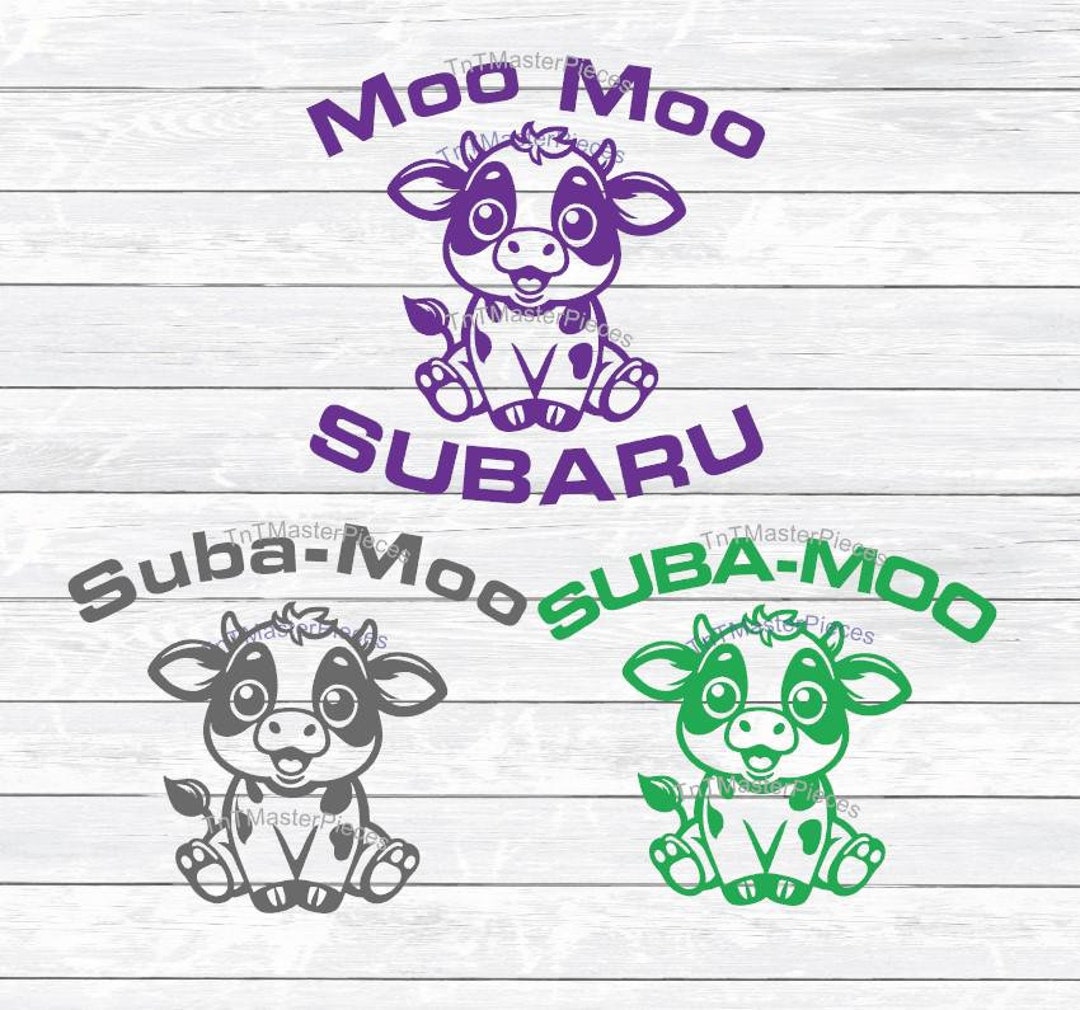 Moo Moo Subaru / Suba-moo Vinyl Decal - Etsy