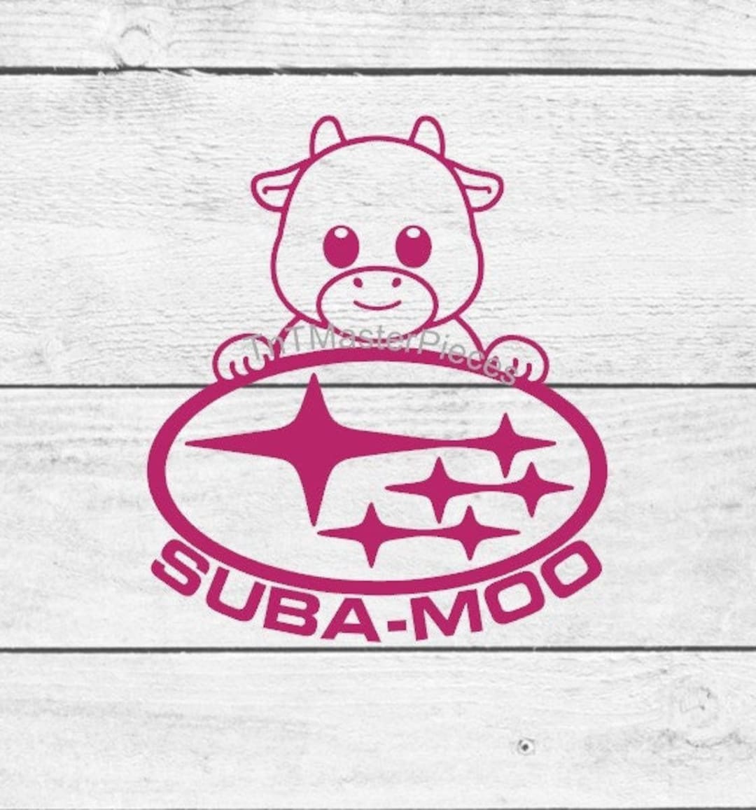 Suba-moo MOO MOO SUBARU Cow Vinyl Decal - Etsy