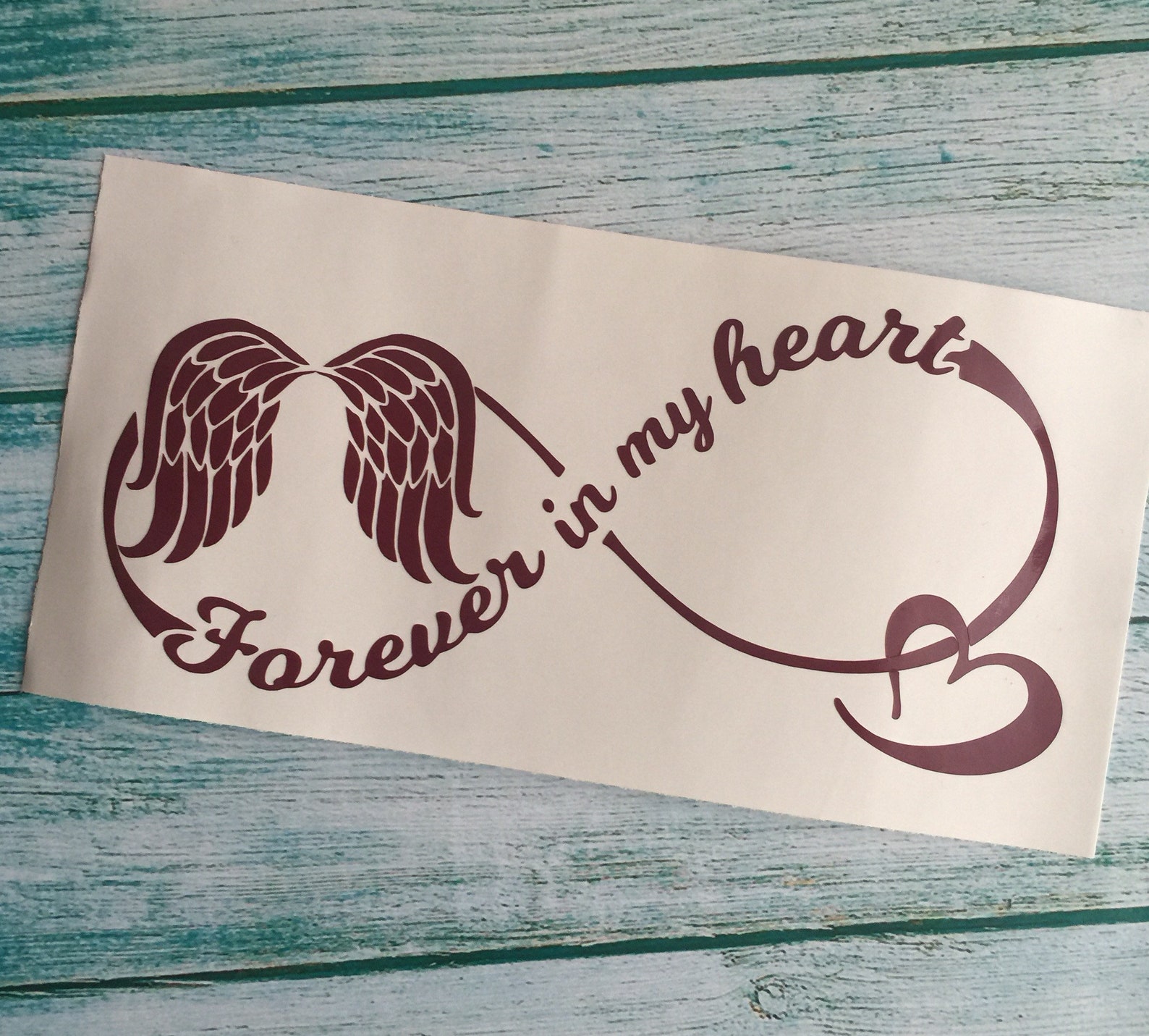 Forever in My Heart / Infinity / Vinyl Decal/memorial /window | Etsy