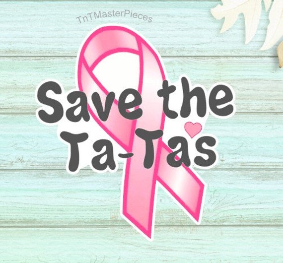 Save the Ta-ta's / Breast Cancer Awareness Pink Ribbon - Etsy