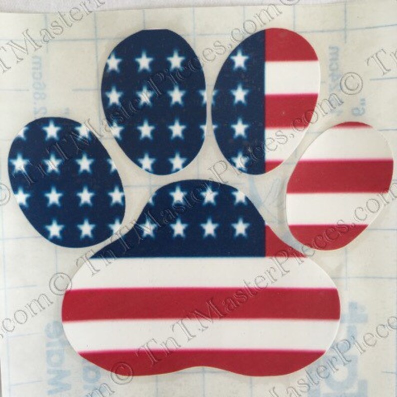 Dog Paw, Patriotic, USA, / Vinyl Decal / United States / Dog Love - Etsy
