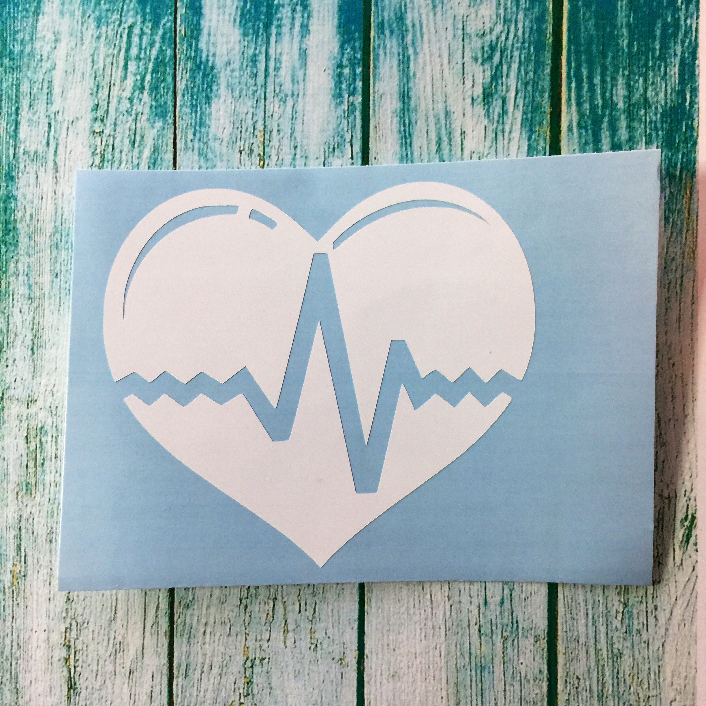 Heart / Heartbeat Vinyl Decal/bumper Sticker/window Sticker - Etsy India