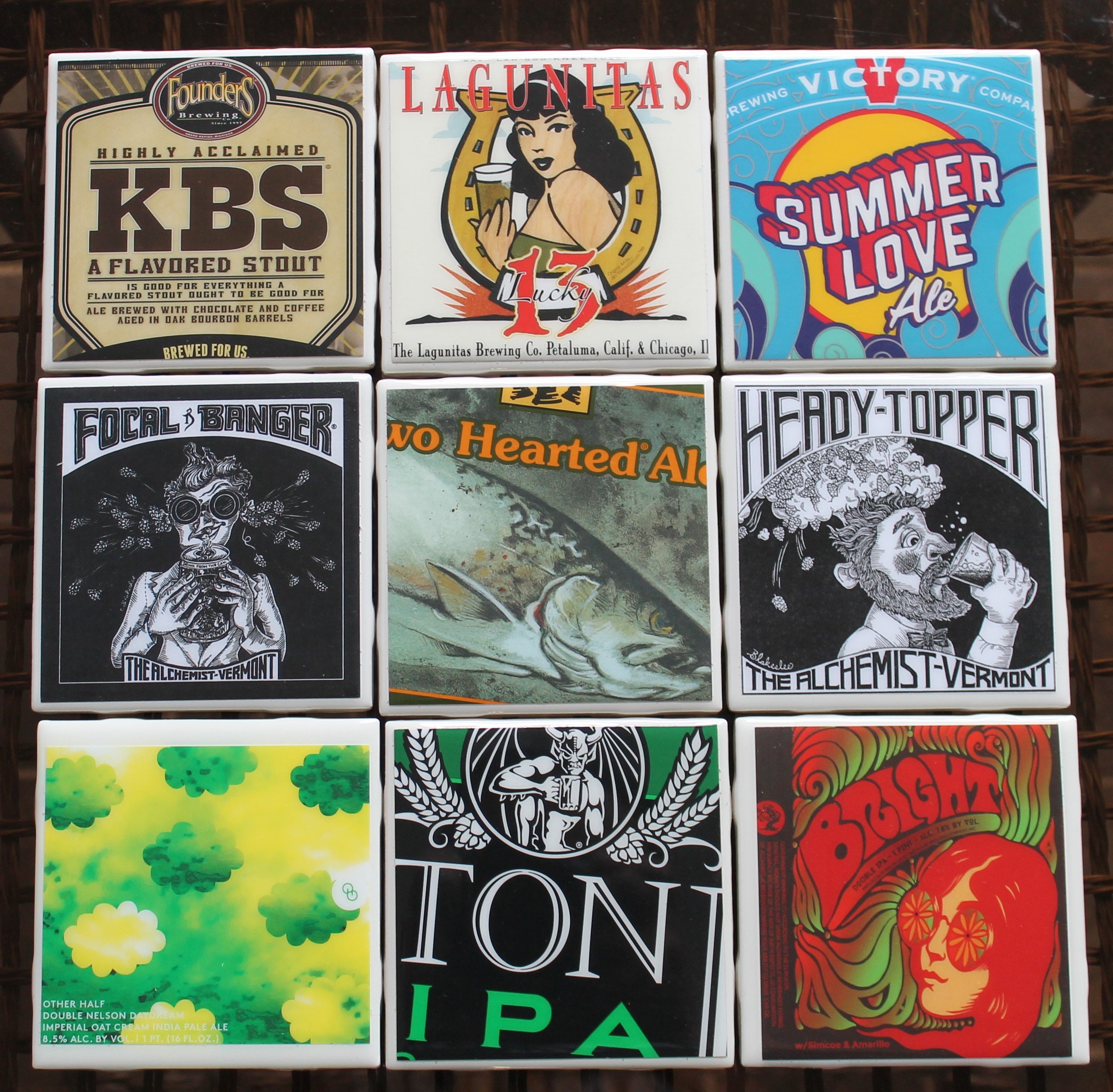 Beer Coasters Any Set Of 4 From Upcycled 6 Pack Holders Etsy