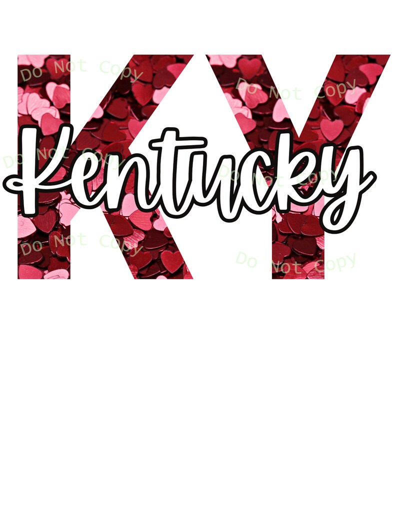 Kentucky Valentine PNG, Kentucky PNG, KY Hearts, Kentucky Valentine ...