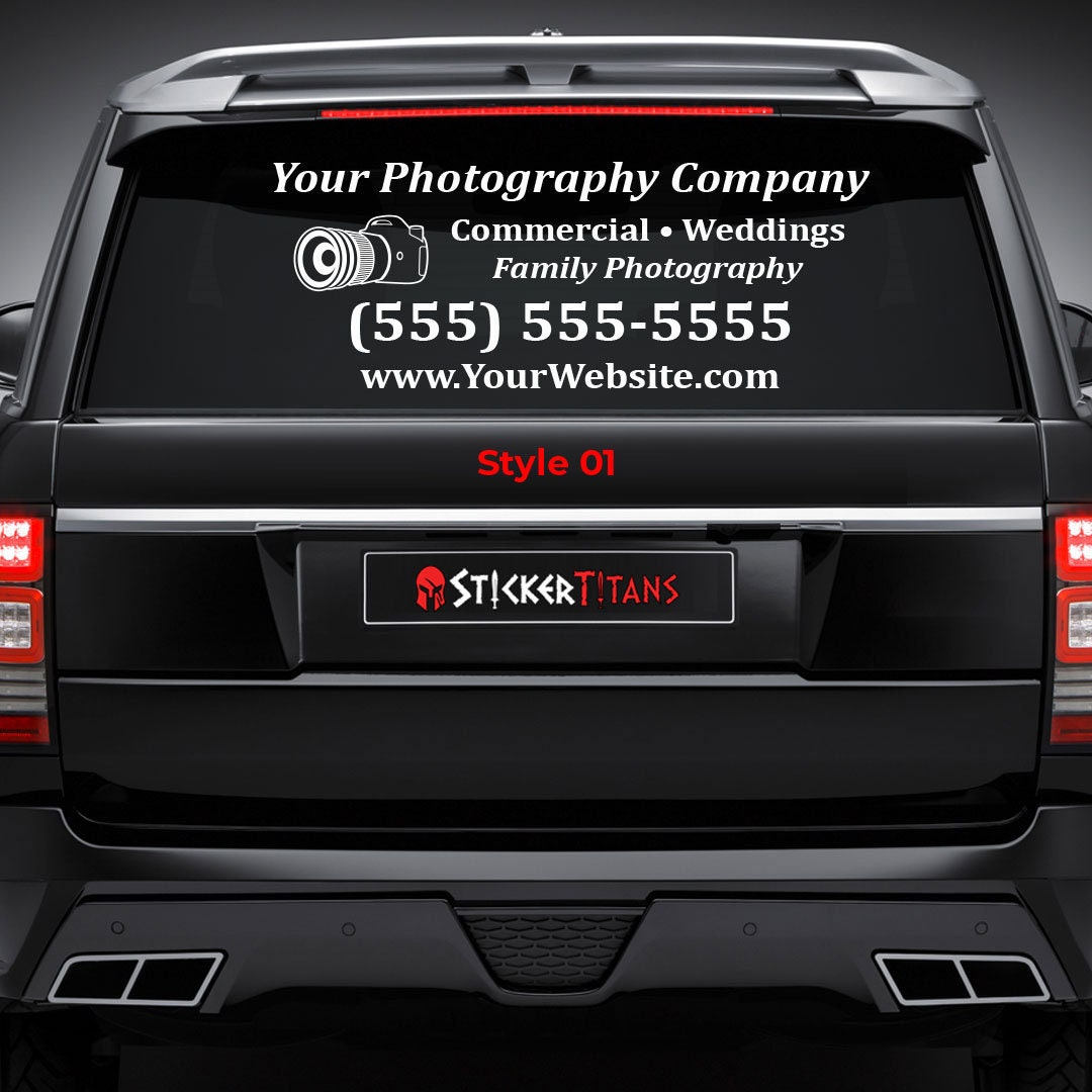 Custom Car Van Truck Rear Glass Decal Sign Sticker Oracal 651 Vinyl ...