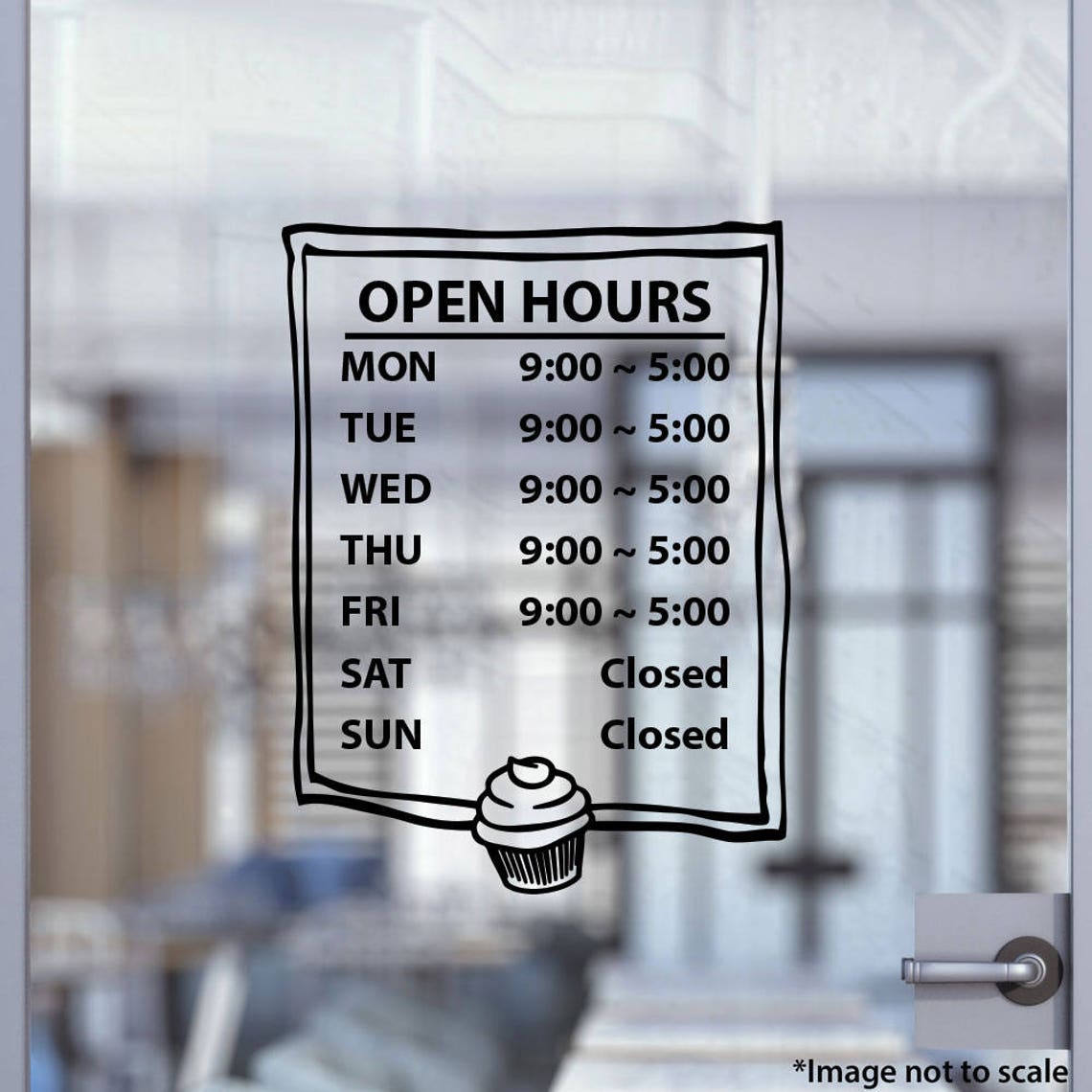 Custom Business Open Hour Sign Ver.23 Oracal 651 Vinyl Decal | Etsy