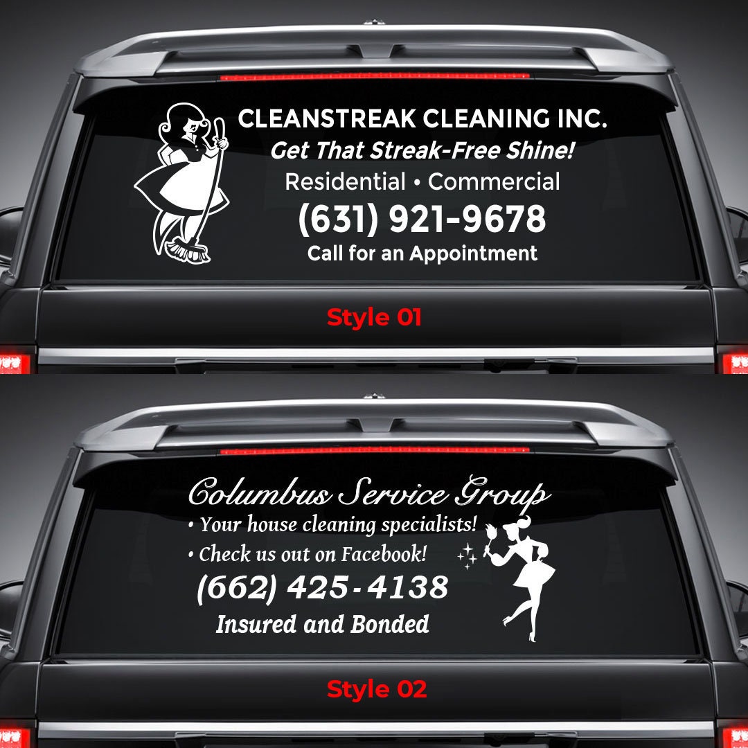 Custom Car Van Truck Rear Glass Decal Sign Sticker Oracal 651 Vinyl ...