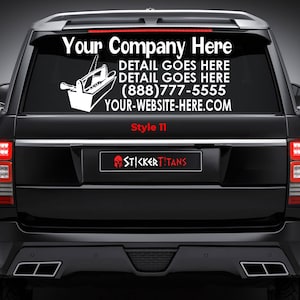 Custom Car Van Truck Rear Glass Decal Sign Sticker Oracal 651 Vinyl ...