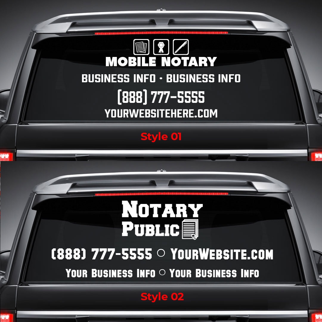 Custom Car Van Truck Rear Glass Decal Sign Sticker Oracal 651 Vinyl ...