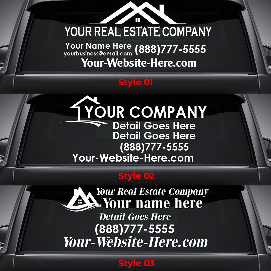 Custom Car Van Truck Rear Glass Decal Sign Sticker Oracal 651 Vinyl ...