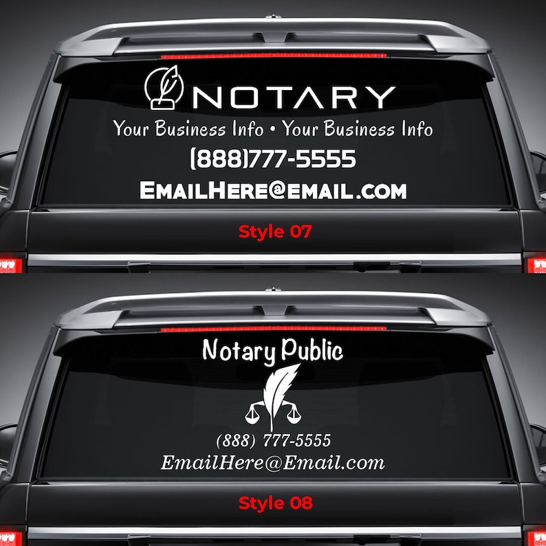 Custom Car Van Truck Rear Glass Decal Sign Sticker Oracal 651 Vinyl ...