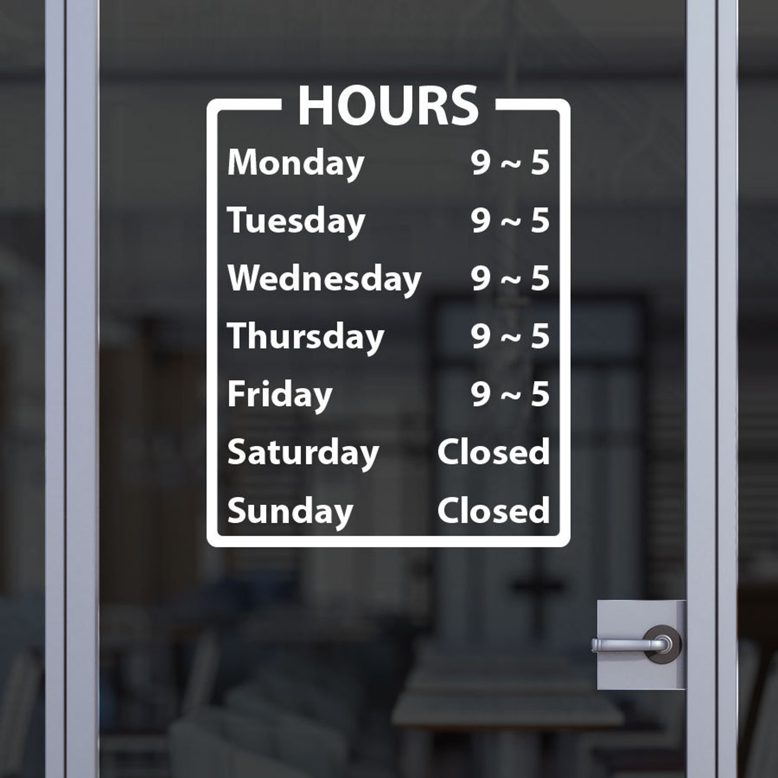 Custom Business Open Hour Sign Ver.35 Oracal 651 Vinyl Decal - Etsy