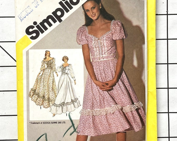 Simplicity 5093 Sewing Pattern Gunne Sax Dress Jessica Mcclintock ...