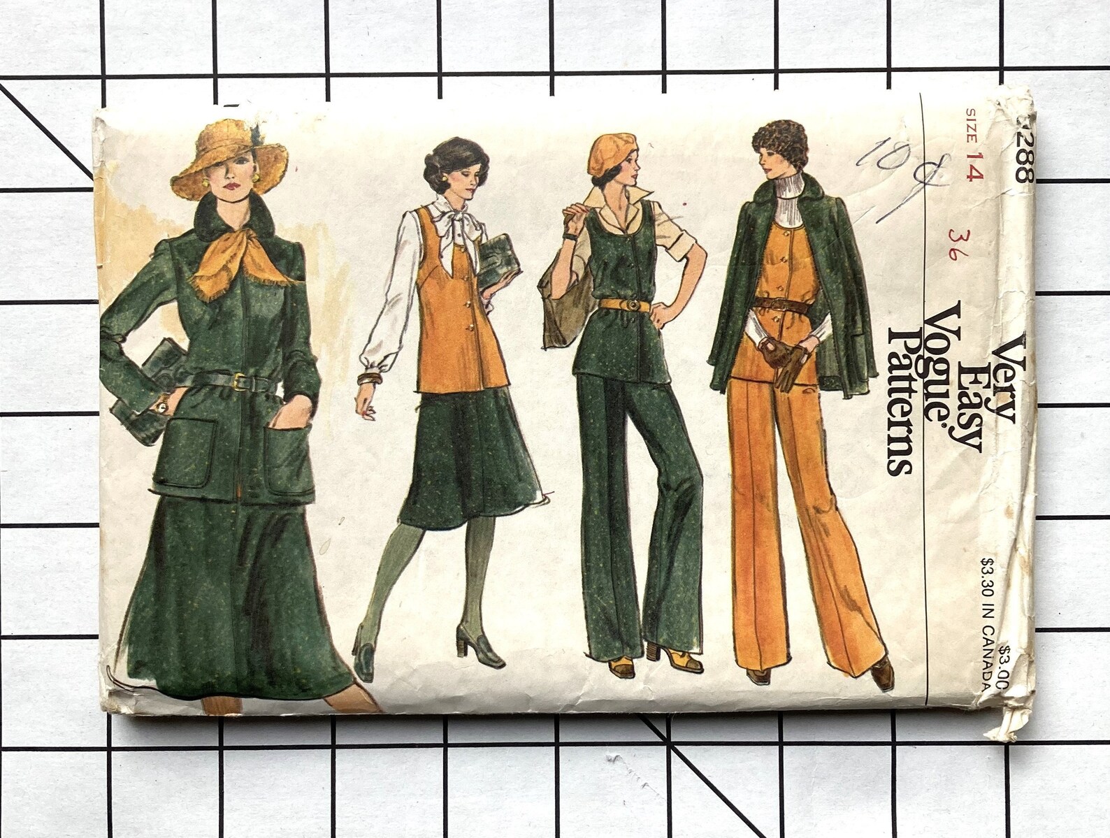 Vogue 9288 Sewing Pattern Separates Pants Slacks Trousers Coat Jacket ...