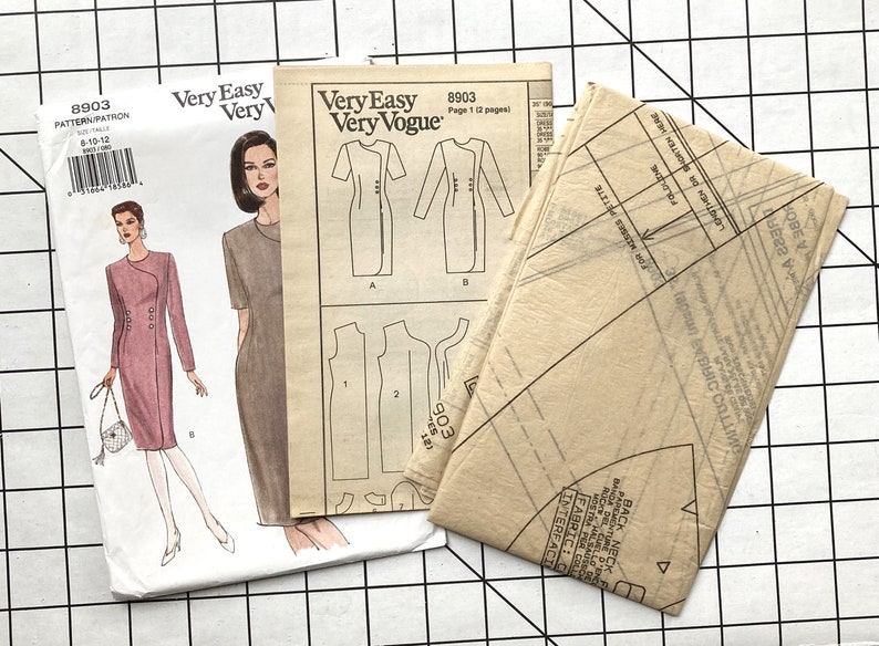 Very Easy Very Vogue 8903 Sewing Pattern Dress Work Office Business ...