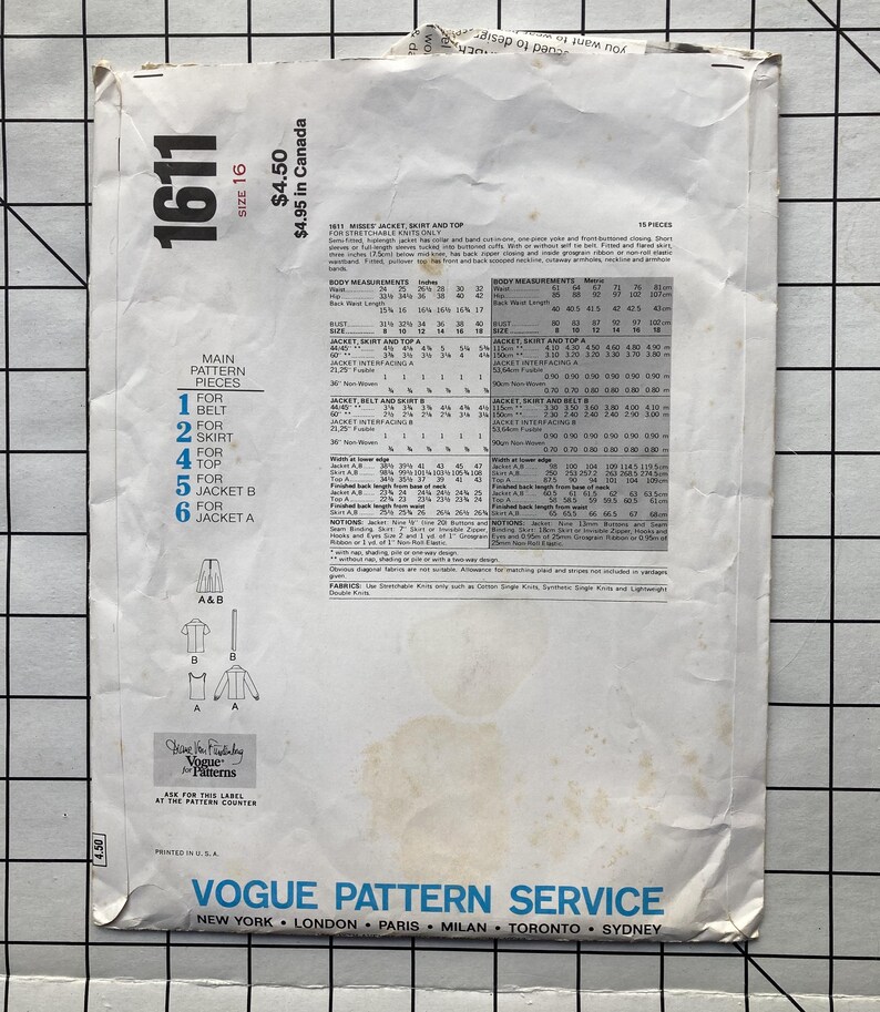 Very Easy Vogue 1611 Sewing Pattern Diane Von Furstenberg DVF Jacket ...