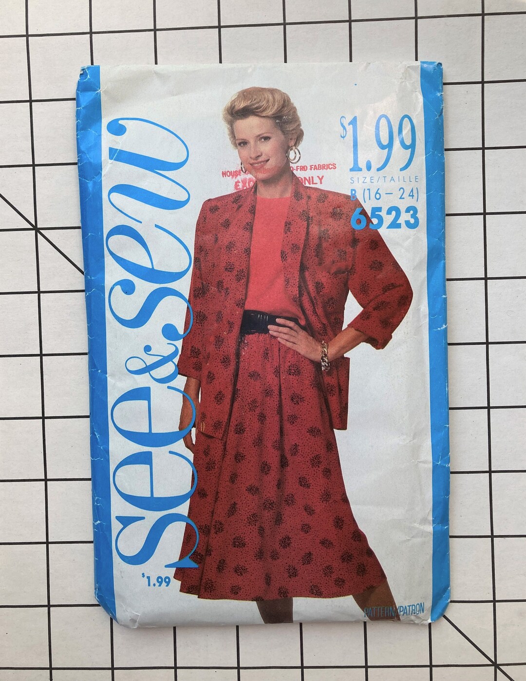 See & Sew 6523 Sewing Pattern Separates Double Breasted Jacket Blazer ...