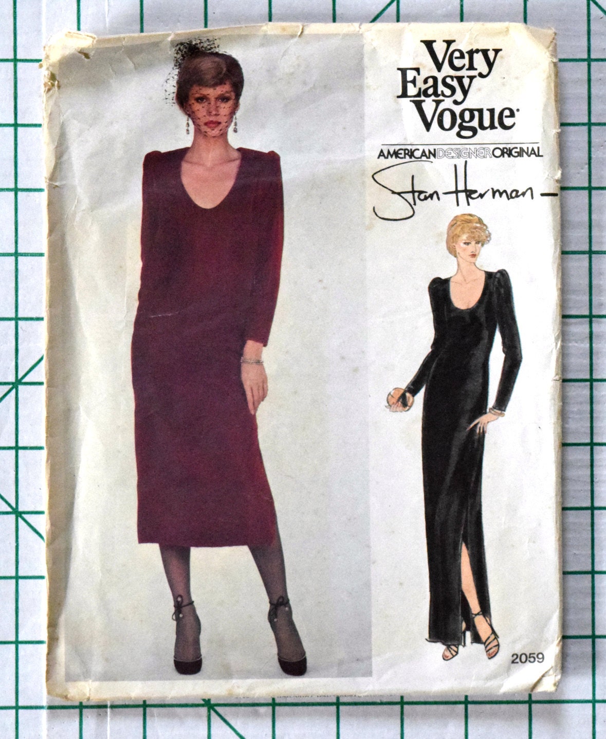 Vogue 2059 Sewing Pattern American Designer Original Stan Herman Dress ...