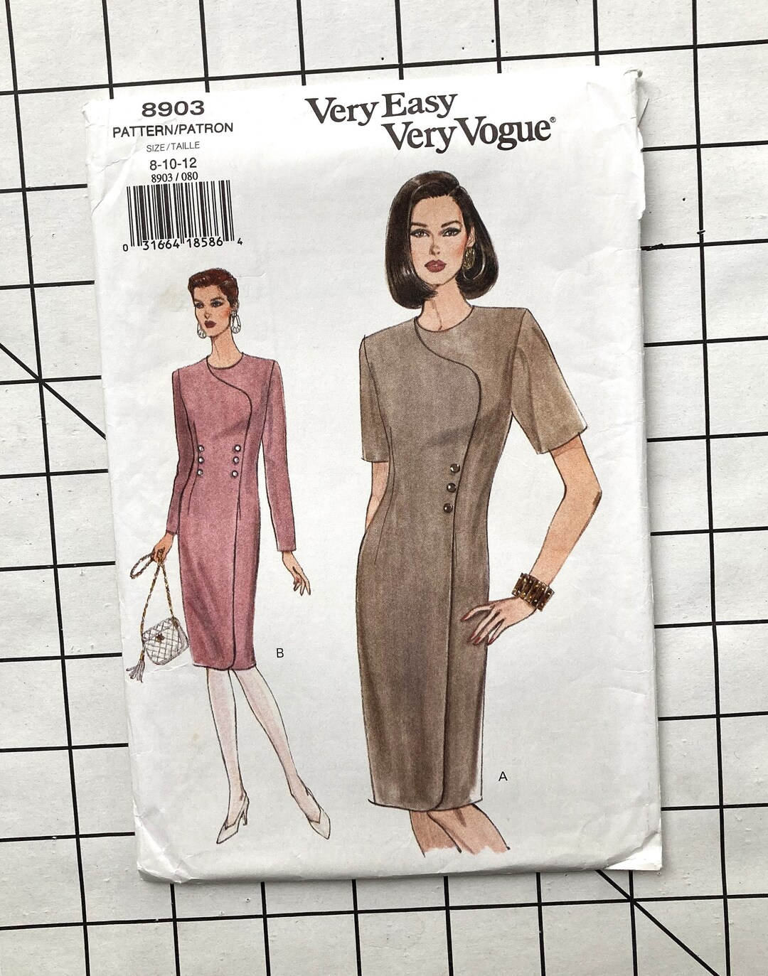 Very Easy Very Vogue 8903 Sewing Pattern Dress Work Office Business ...
