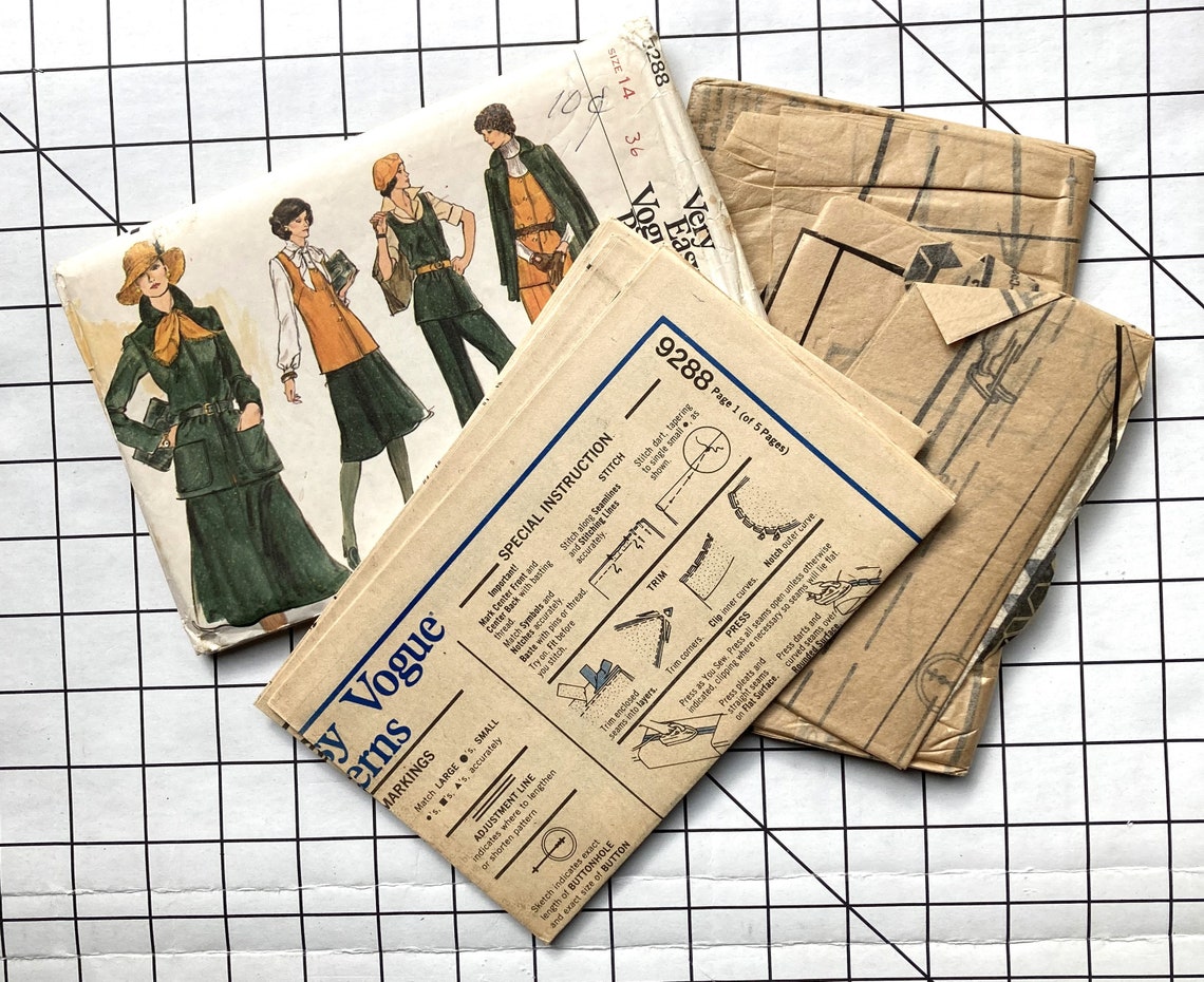 Vogue 9288 Sewing Pattern Separates Pants Slacks Trousers Coat Jacket ...