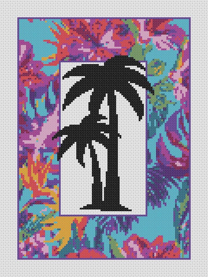 Tropical Palm Tree Cross Stitch Pattern Download - Etsy